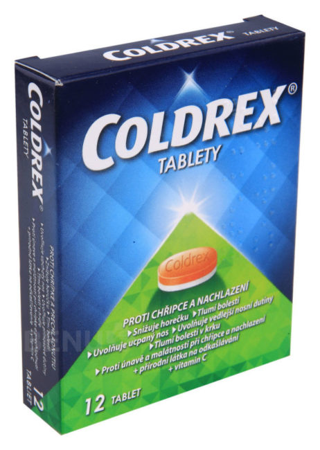 COLDREX 500MG/25MG/5MG/20MG/30MG neobalené tablety 12 - Lékárna Damona